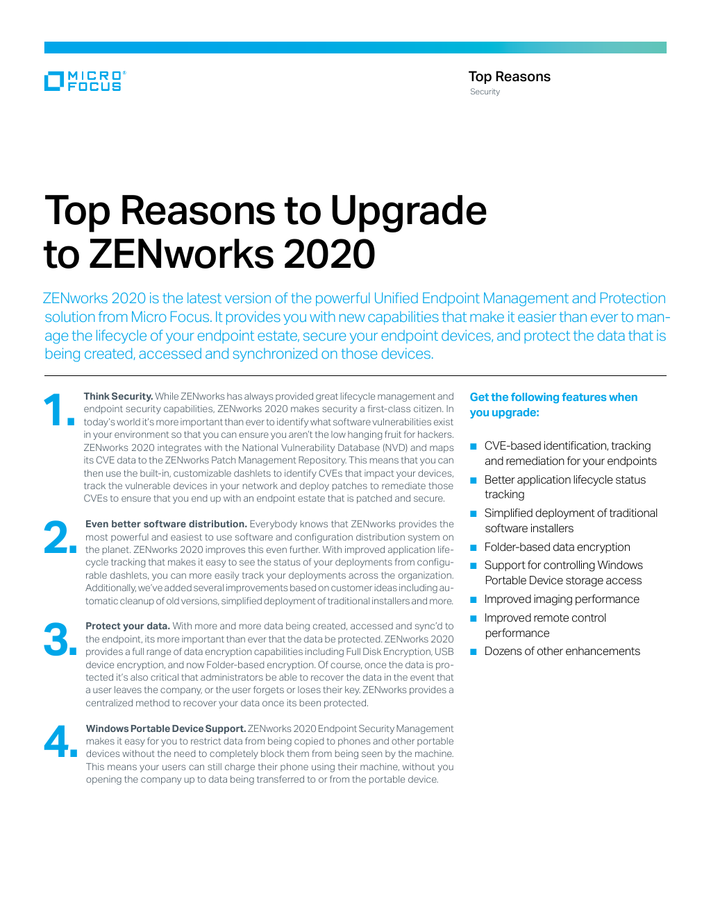 Top Reasons to Upgrade to ZENworks 2020