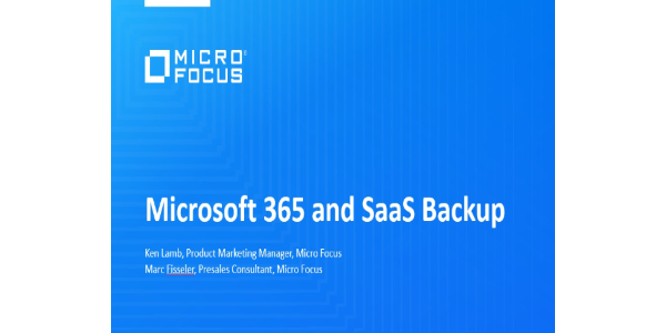 Microsoft 365 and SaaS Backup Webinar