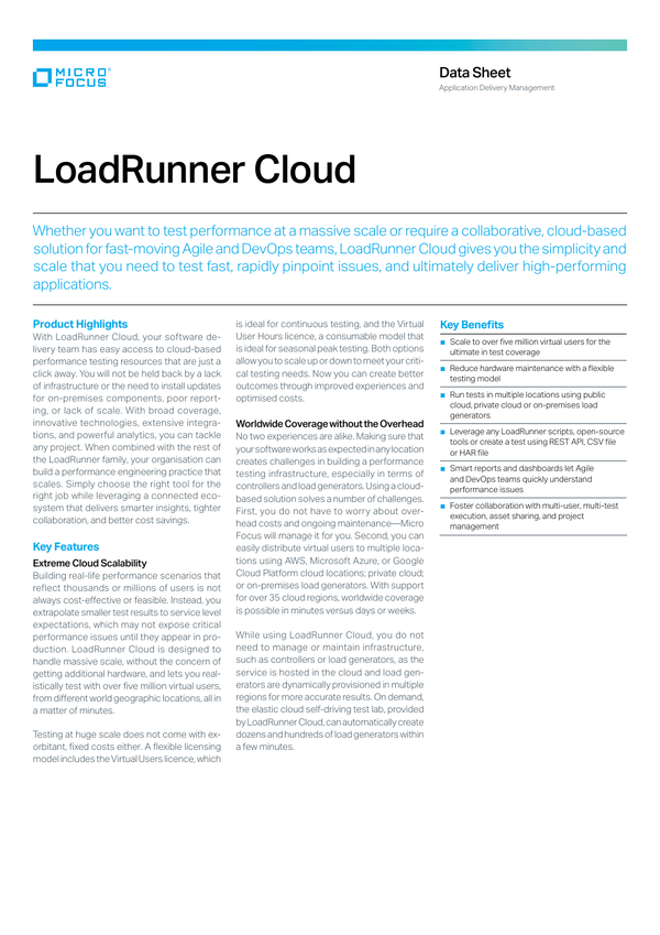LoadRunner Cloud