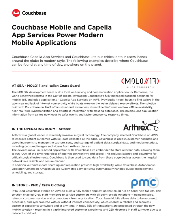 Couchbase Capella and AWS Power Mobile Applications