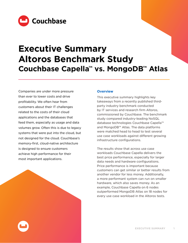 Executive Summary - Altoros Benchmark Study - MongoDB Atlas