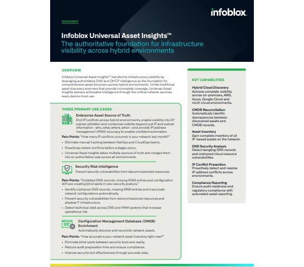 [Datasheet] Infoblox Universal Asset Insights™