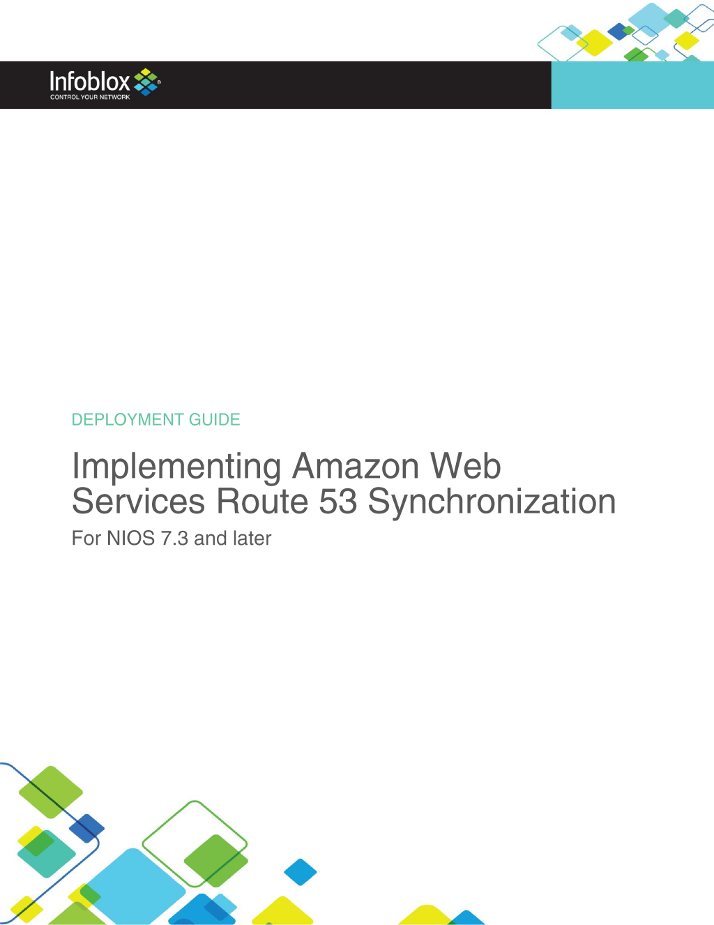 [Deployment Guide] Implementing Amazon Web Services Route53 Synchronization