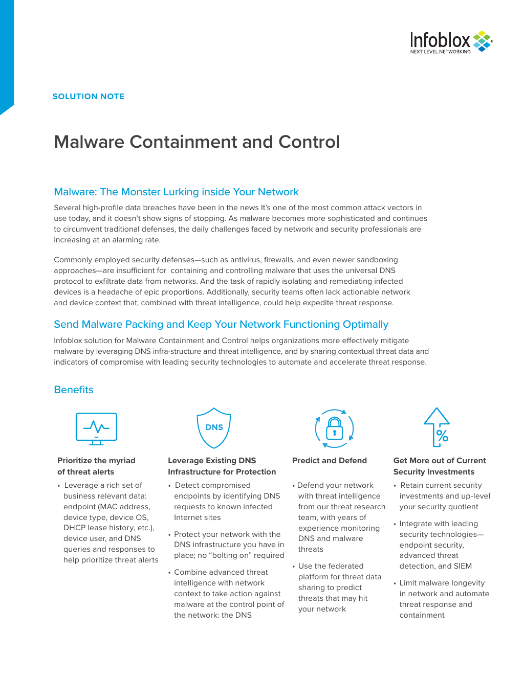 [Solution Note] Malware Containment and Control