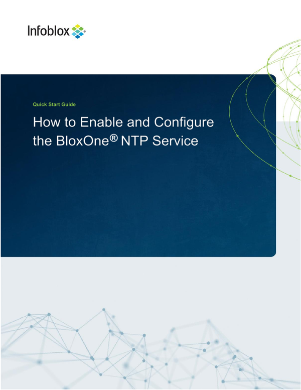 How to Enable and Configure the BloxOne® NTP Service