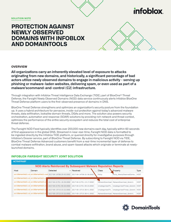 Combating Malware and Spam with Infoblox and Domain Tools | Infoblox