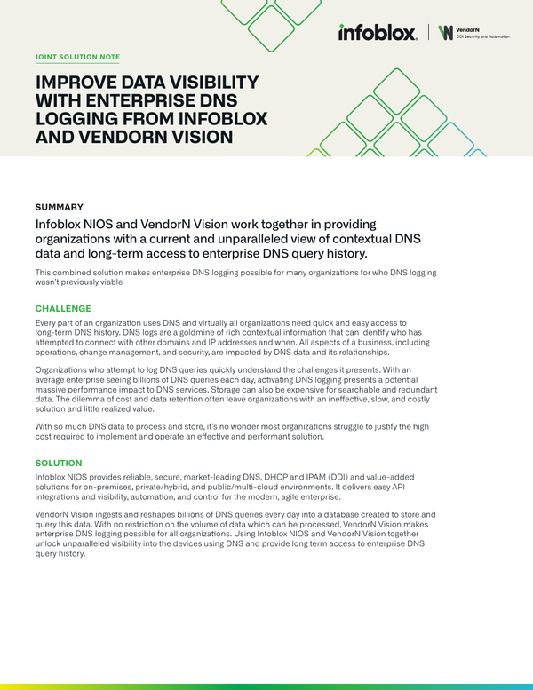 Improve Data Visibility with Enterprise DNS Logging from Infoblox and ...
