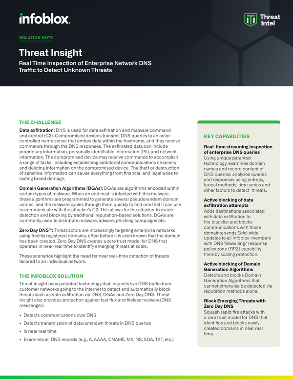 [Solution Note] Threat Insight