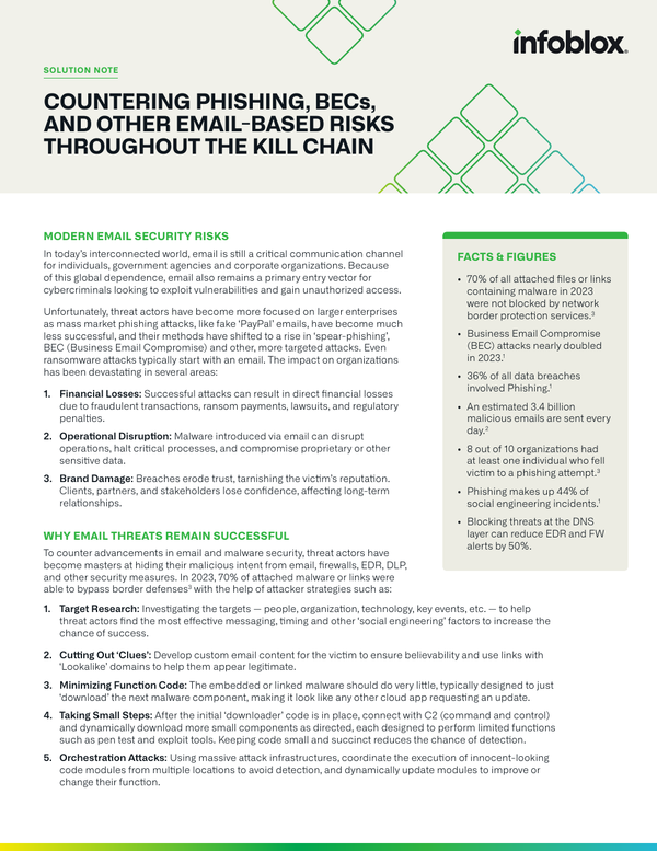 [Solution Note] Countering Phishing, BECs, and Other Email Threats