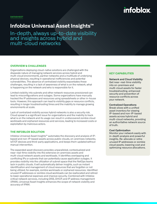 [Datasheet] Infoblox Universal Asset Insights
