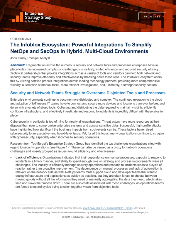 [research Report] The Infoblox Ecosystem Powerful Integrations To Simplify Netops And Secops In