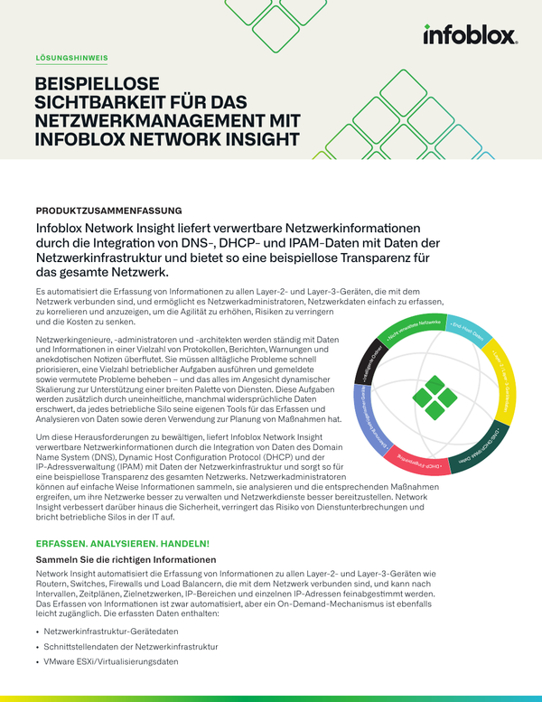 Beispiellose Sichtbarkeit Für Das Netzwerkmanagement Mit Infoblox ...