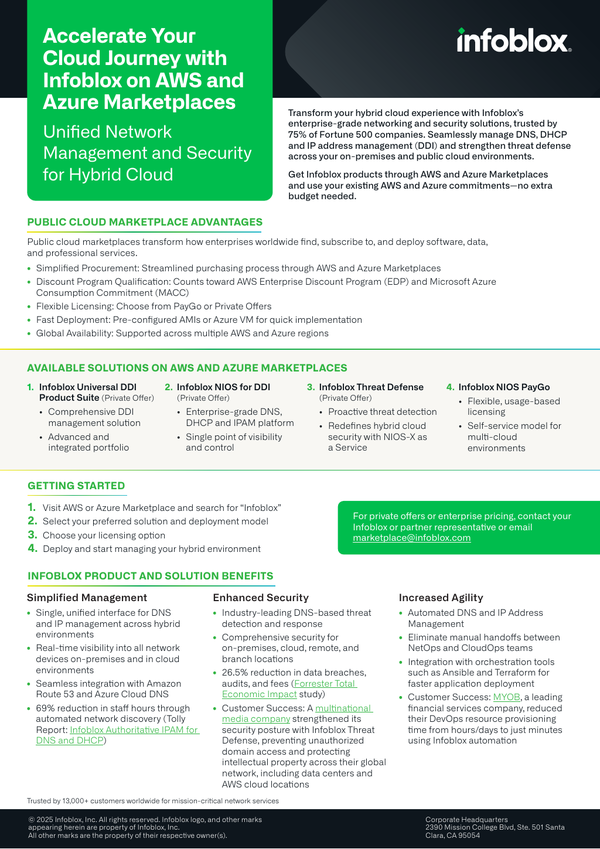 [Solution Note] Accelerate Your Cloud Journey with Infoblox on AWS ...