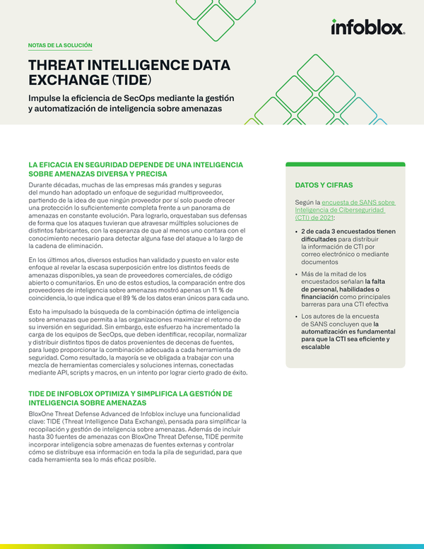 Threat Intelligence Data Exchange (TIDE)