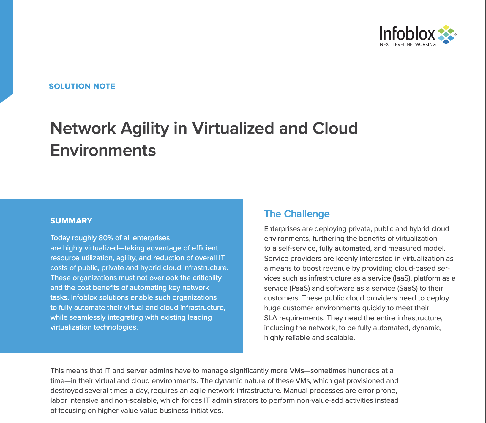 [Solution Note] Network Agility in Virtualized and Cloud Environments
