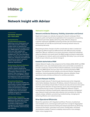 [Datasheet] Network Insight With Advisor