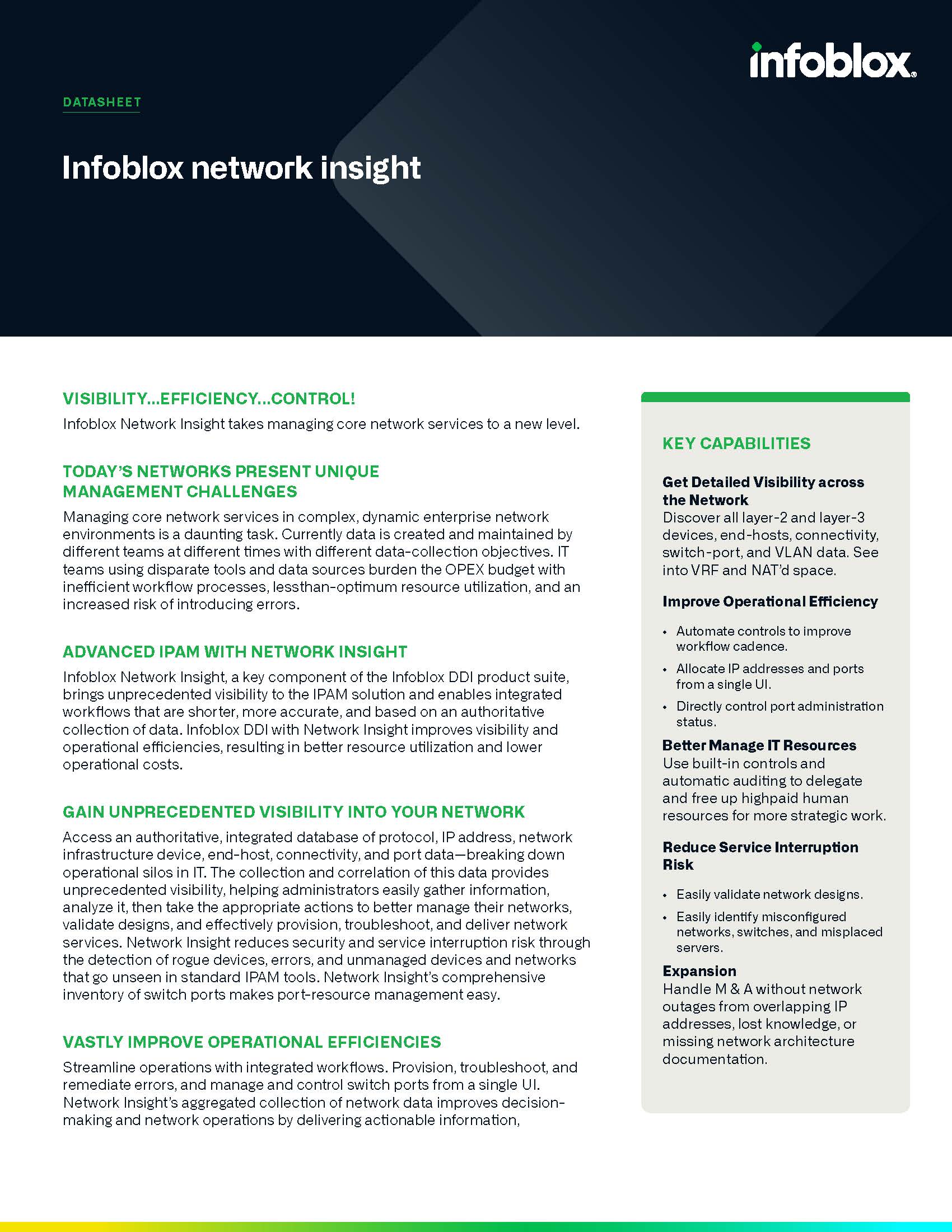 [Datasheet] Infoblox Network Insight