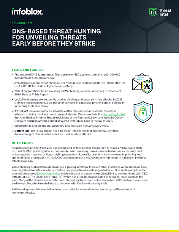[Solution Note] DNS-Based Threat Hunting for Unveiling Threats Early Before They Strike