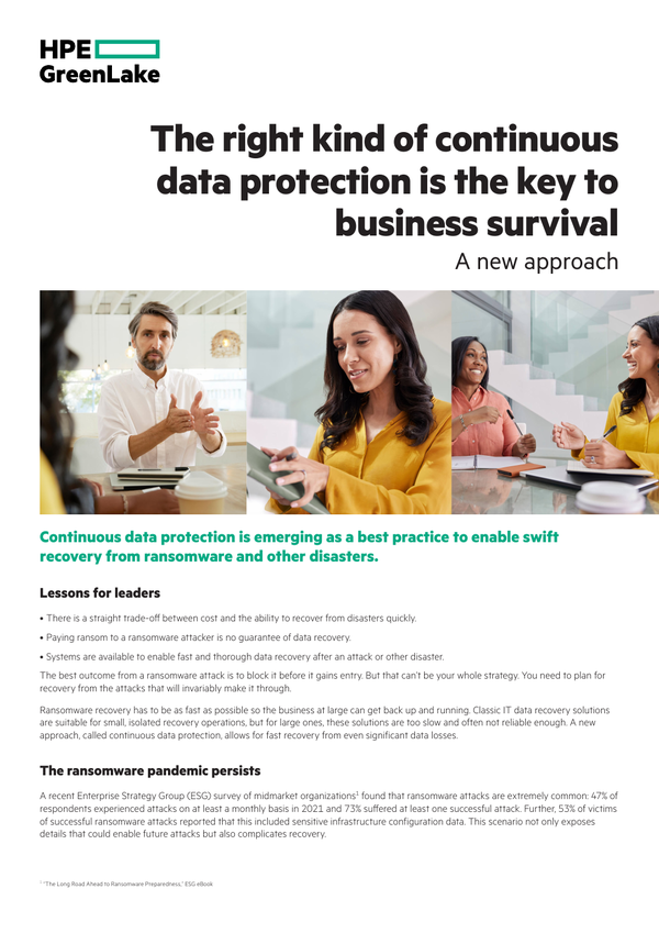 The right kind of continuous data protection is the key to business ...