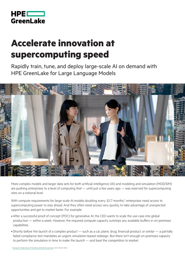 Accelerate innovation at supercomputing speed – Rapidly train, tune, and deploy large-scale AI ...