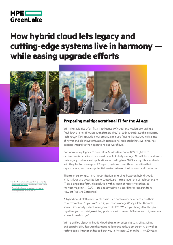 How hybrid cloud lets legacy and cutting-edge systems live in harmony – while easing upgrade ...