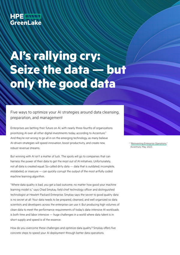 AI’s rallying cry: Seize the data – but only the good data [7 min read ...