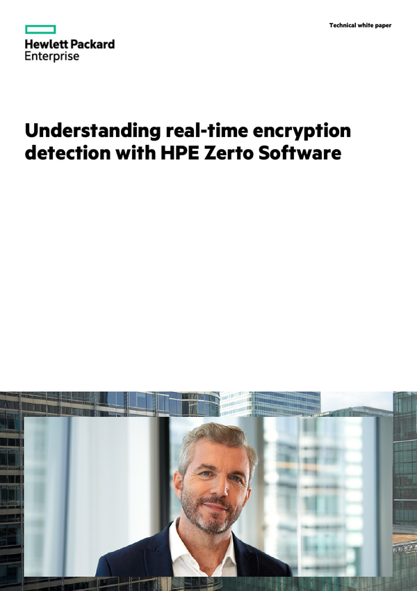 Understanding real-time encryption detection with HPE Zerto Software ...