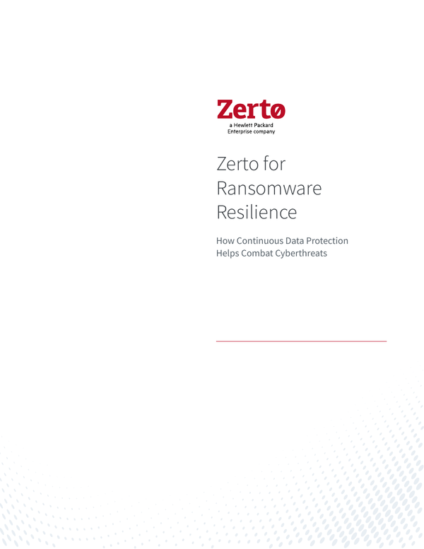 Zerto for Ransomware Resilience [19 min read time]
