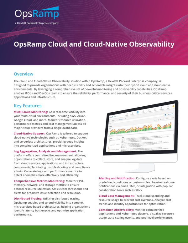 OpsRamp Cloud and Cloud-Native Observability [2 min read time]
