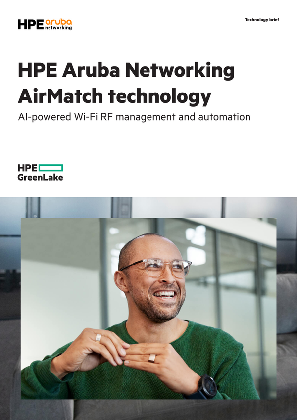 HPE Aruba Networking AirMatch technology Tech Brief [5 min read time]