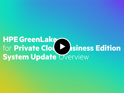 HPE GreenLake for Private Cloud Business Edition 시스템 업데이트 개요