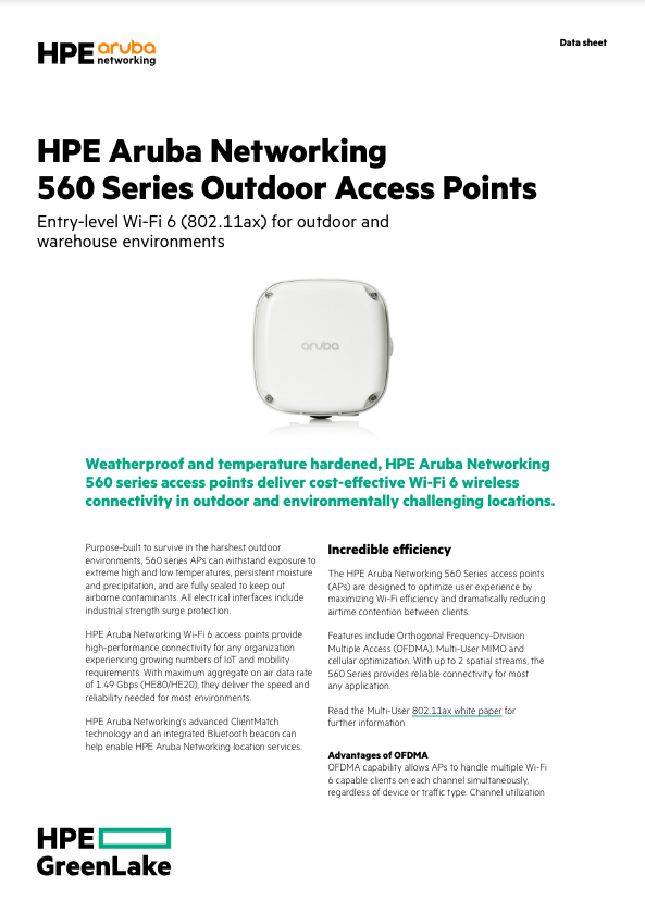 Aruba 560 Series Outdoor Access Points [12 min read time]