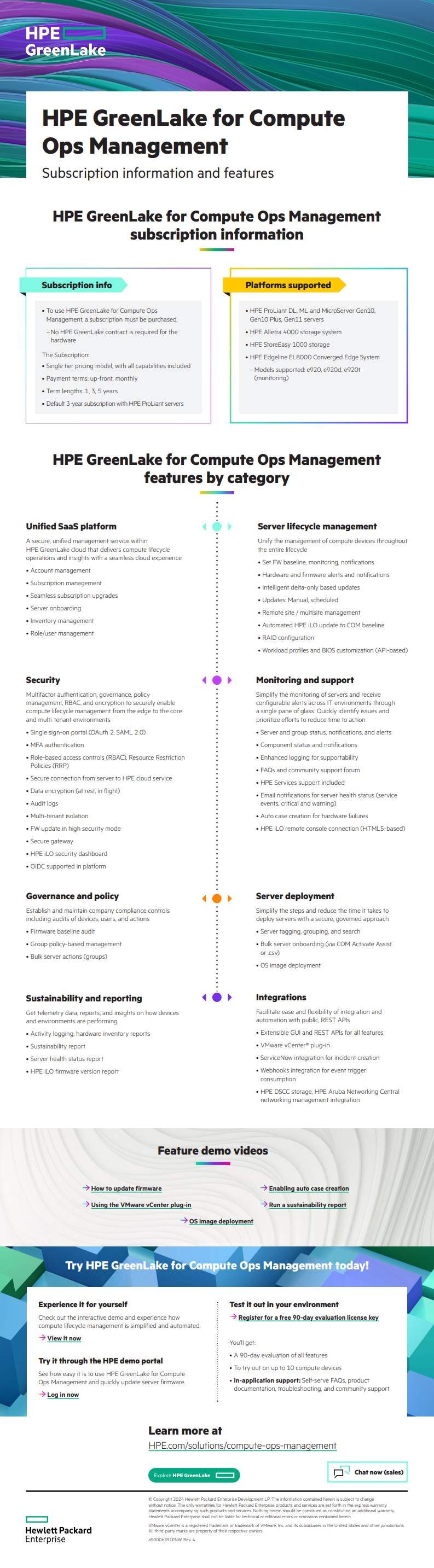 HPE Compute Ops Management – subscription information and features [3 min read time]
