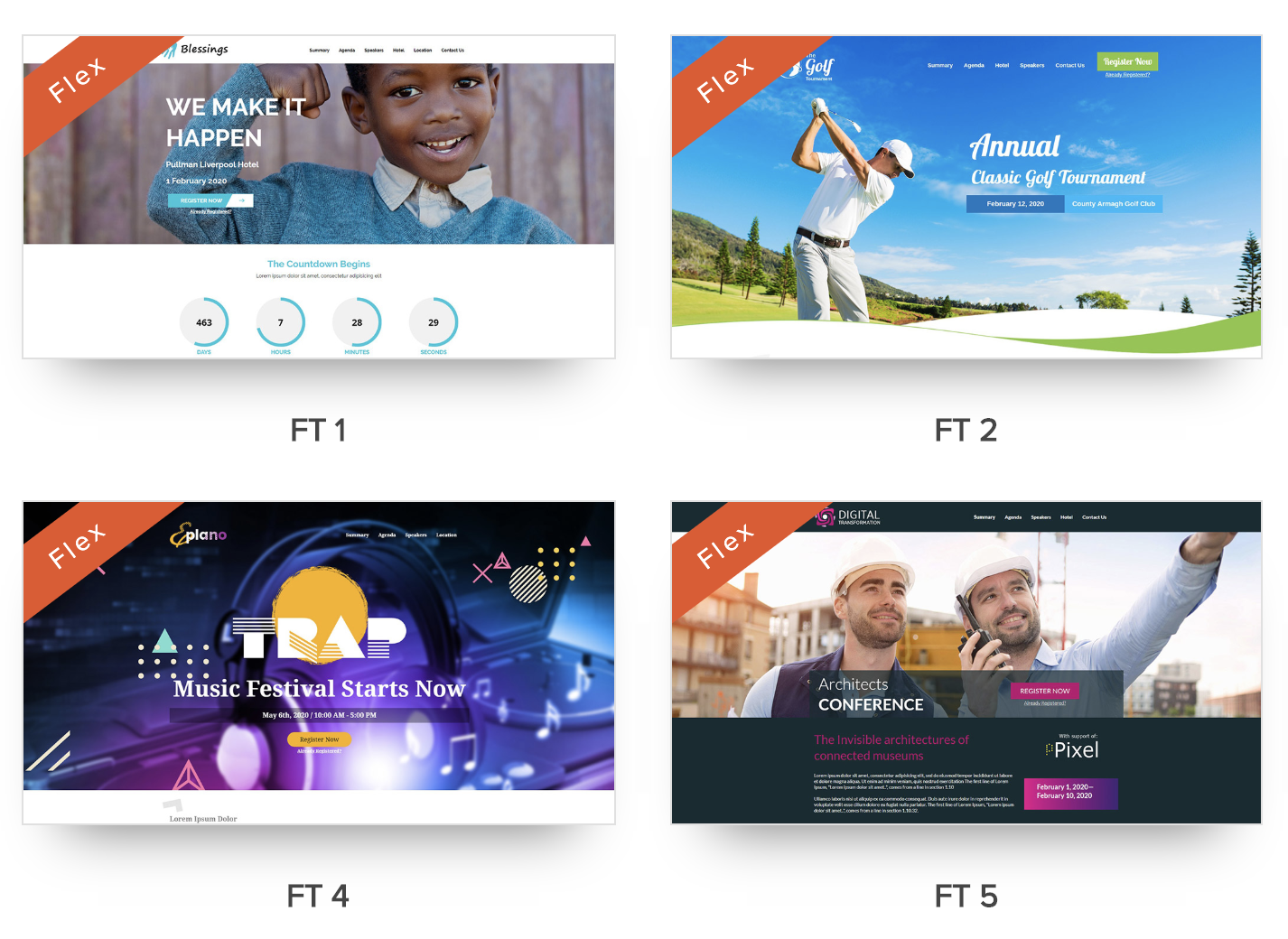 7. Visual Showcase for Event Websites