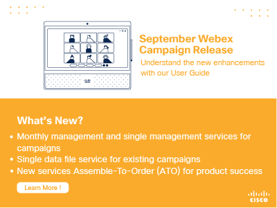 Learn about the add-on services offered in the September Webex Campaign ...