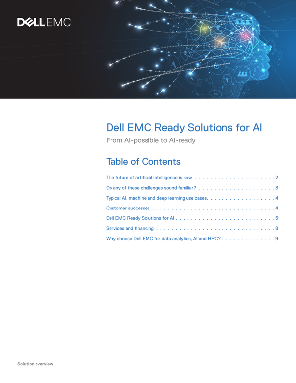 Dell EMC Ready Solutions for AI Dell EMC Ready Solutions for AI