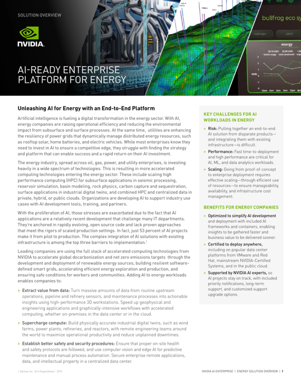 NVIDIA DGX BasePOD for Energy