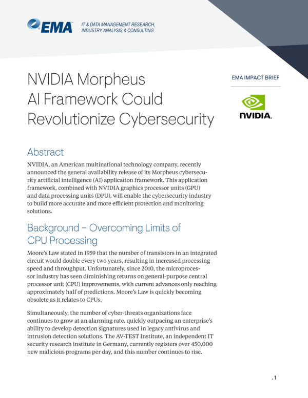 NVIDIA Morpheus AI Framework Could Revolutionize Cybersecurity