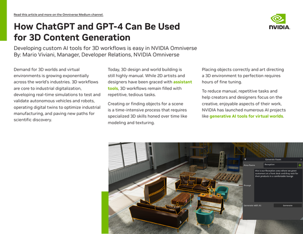 How ChatGPT and GPT-4 Can Be Used for 3D Content Generation