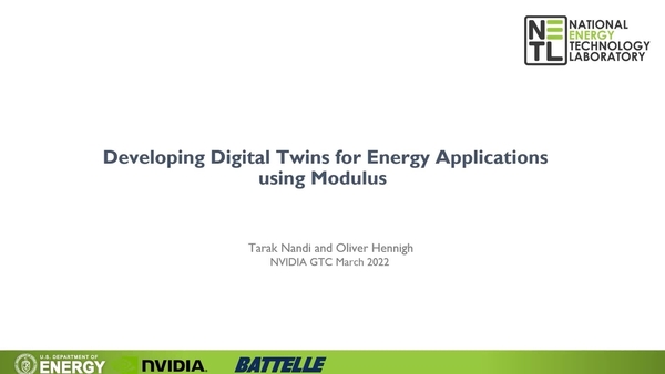 Developing Digital Twins for Energy Applications using Modulus