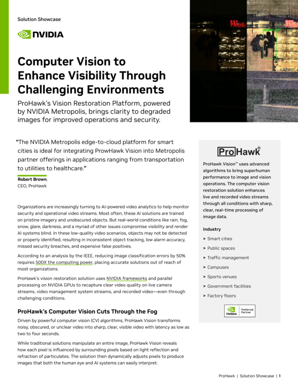 Computer Vision to Enhance Visibility Through Challenging Environments