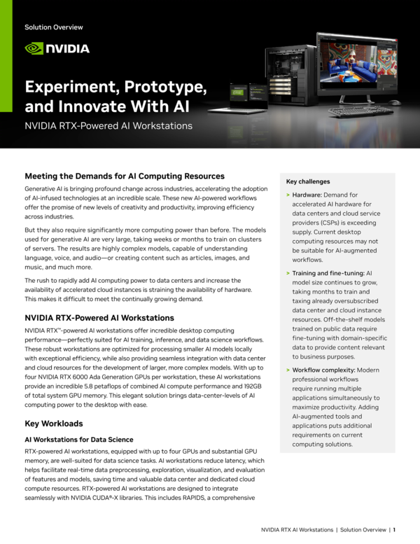NVIDIA RTX-Powered AI Workstations