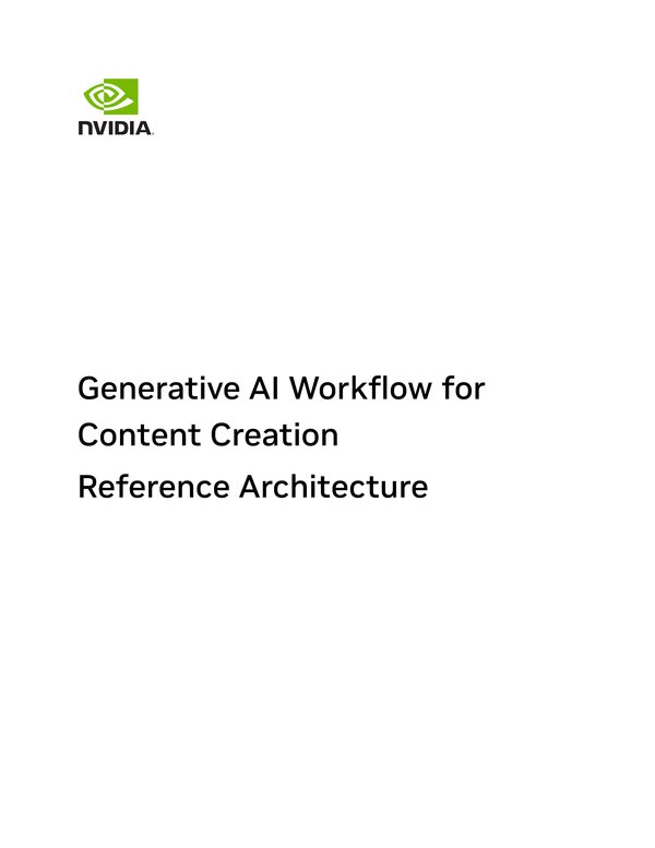 Generative AI Workflow for Content Creation Reference Architecture