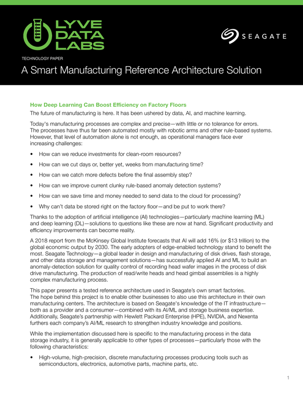 A Smart Manufacturing Reference Architecture Solution