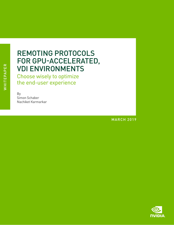 Remoting Protocols For Gpu Accelerated Vdi Environments