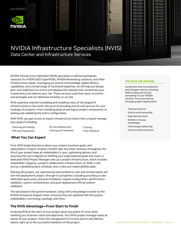 NVIDIA Infrastructure Specialists Datasheet