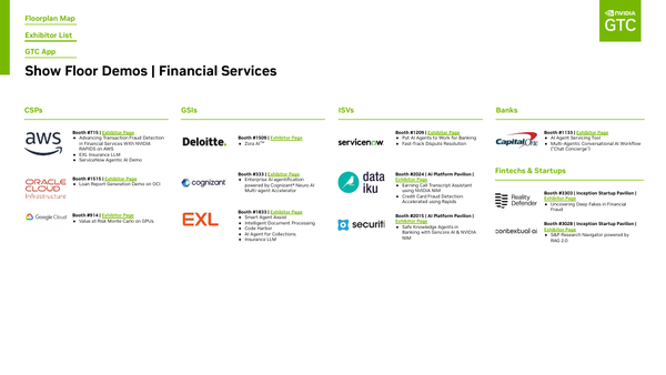 Financial Services In-Person GTC Experience