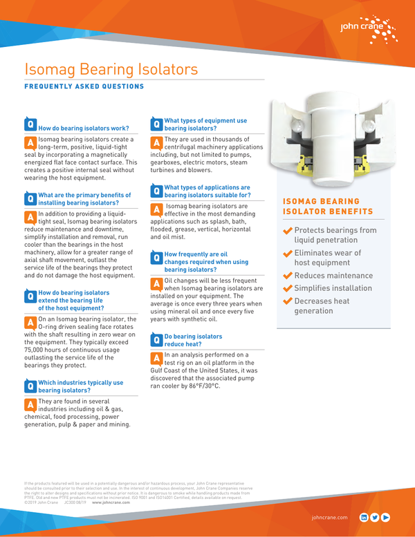 FAQ Isomag Bearing Isolators