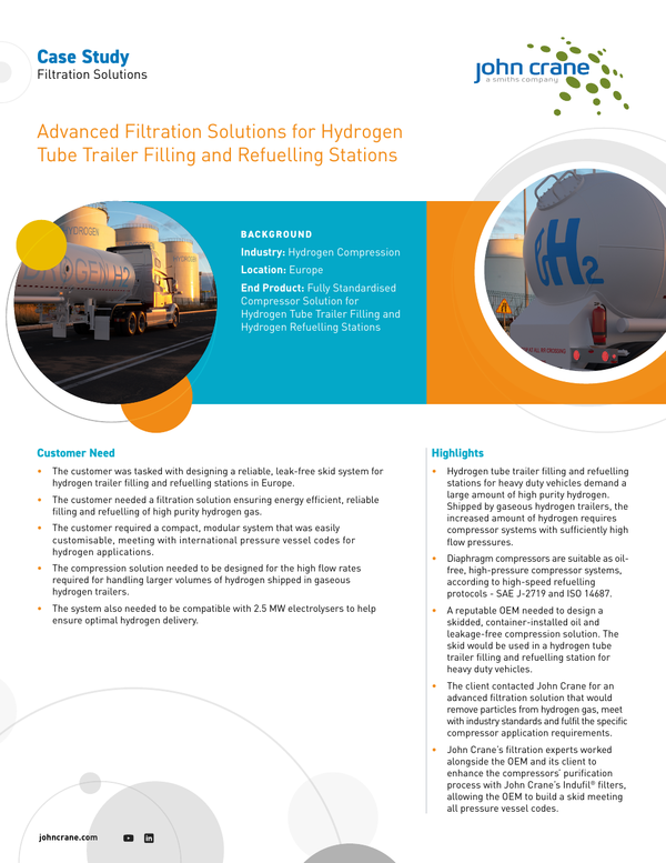 Advanced Filtration Solutions for Hydrogen Tube Trailer Filling and ...