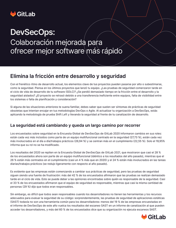 DevSecOps:Colaboración mejorada para ofrecer mejor software más rápido